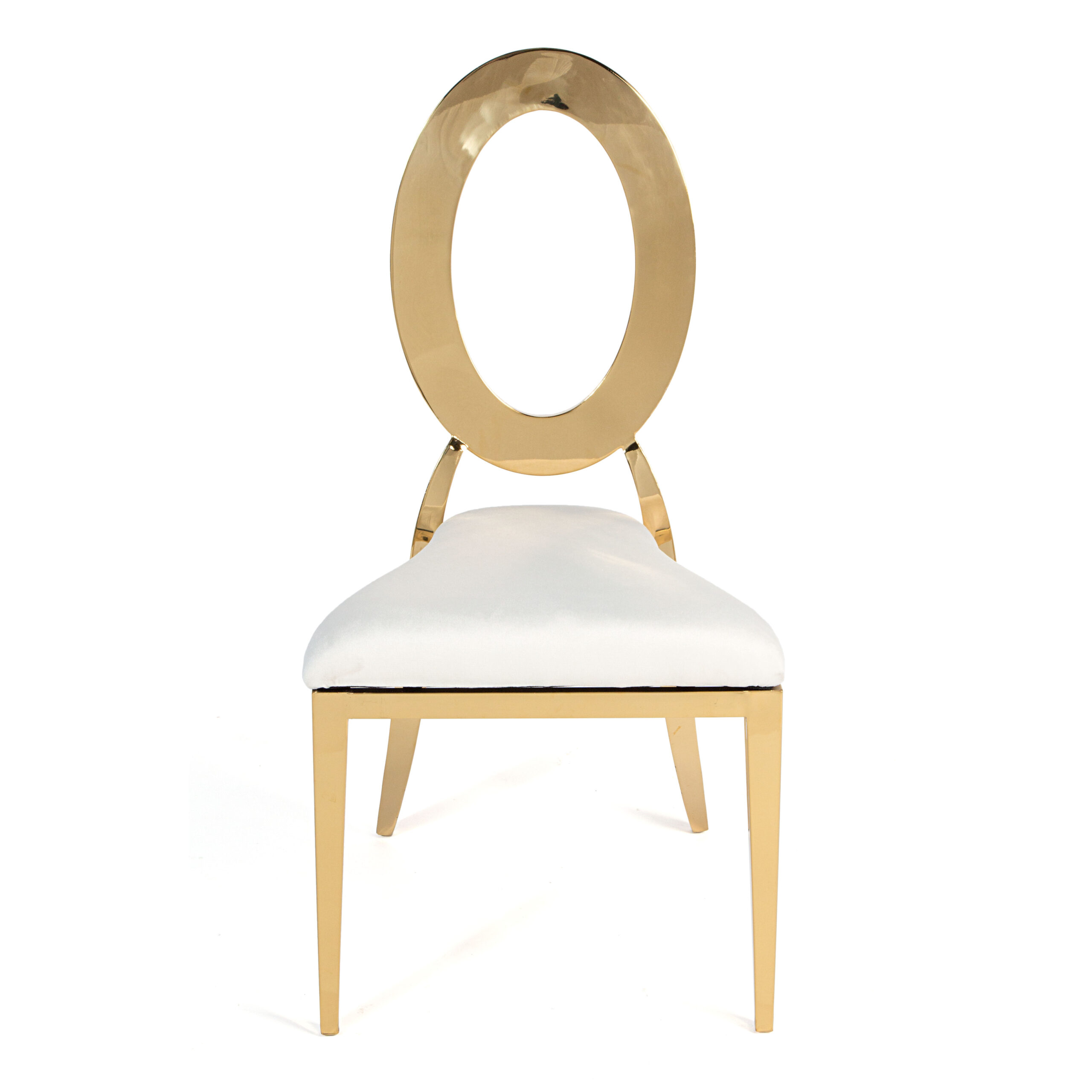O Chair Gold/White - Silvera