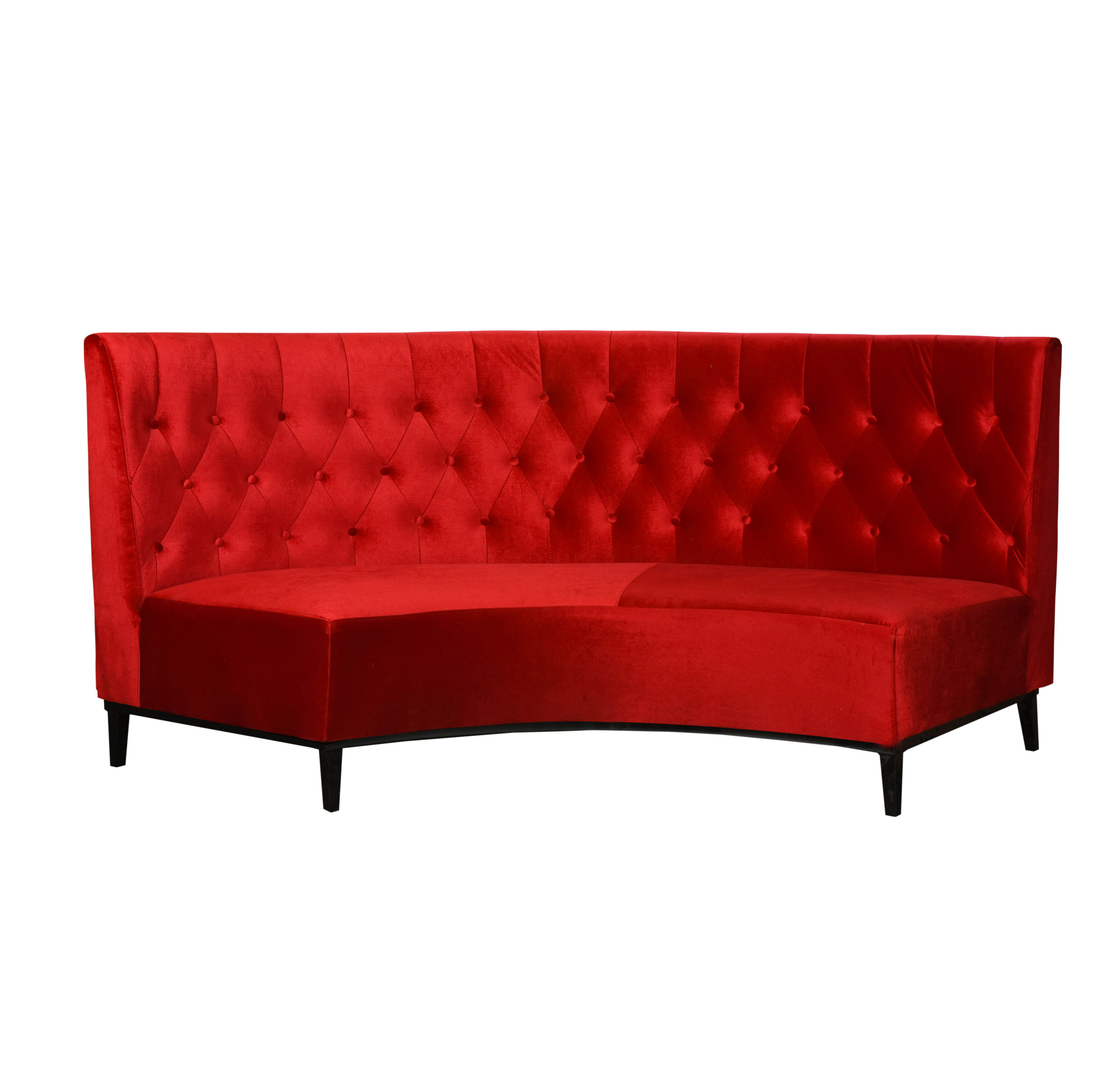 Red Curved Sofa | Baci Living Room